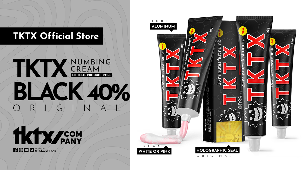 TKTX Black 40% Numbing Cream • TKTX Company®