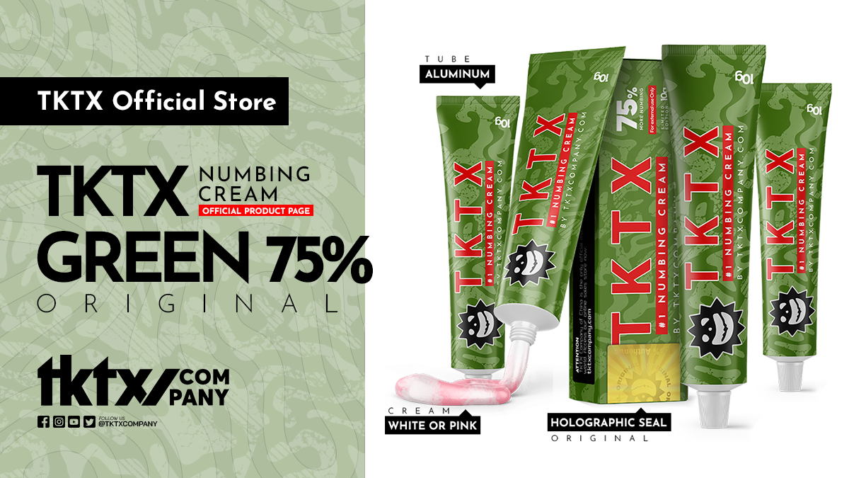 TKTX Green 75% Numbing Cream • TKTX Company®