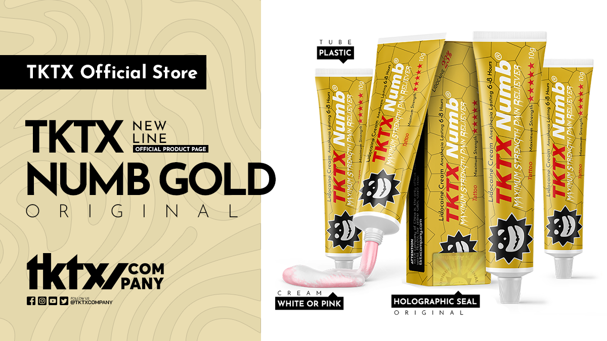 Crema anestésica dorada TKTX • TKTX Company®